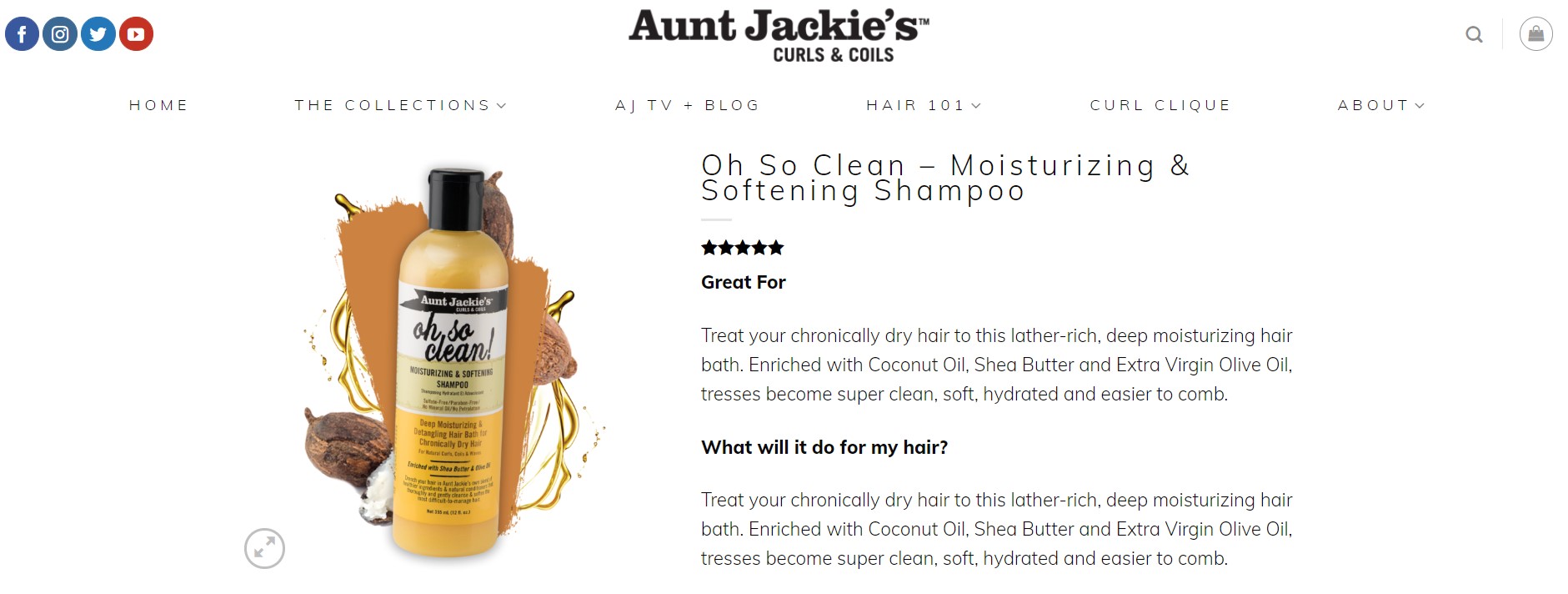 Aunt Jackie’s Oh So Clean Shampoo Review - British Curlies